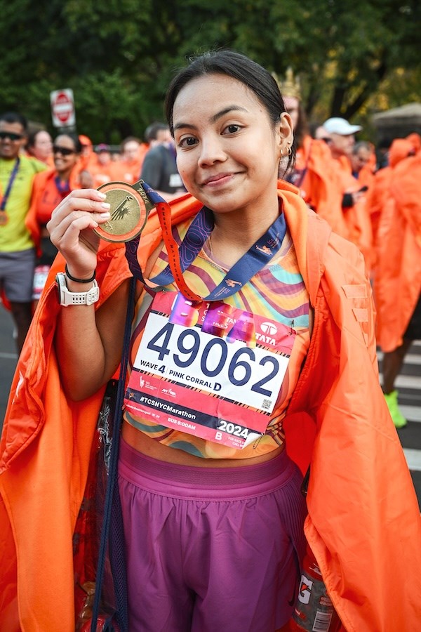 Isabella Igual at the TCS New York City Marathon.